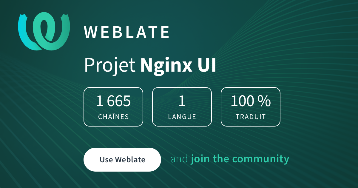 Nginx UI - French @ Weblate